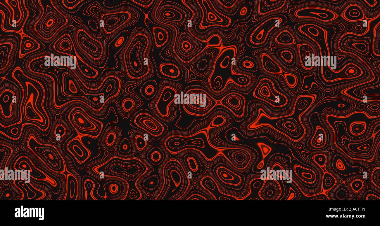 Image of multiple red glowing liquid shapes waving swirling and flowing ...