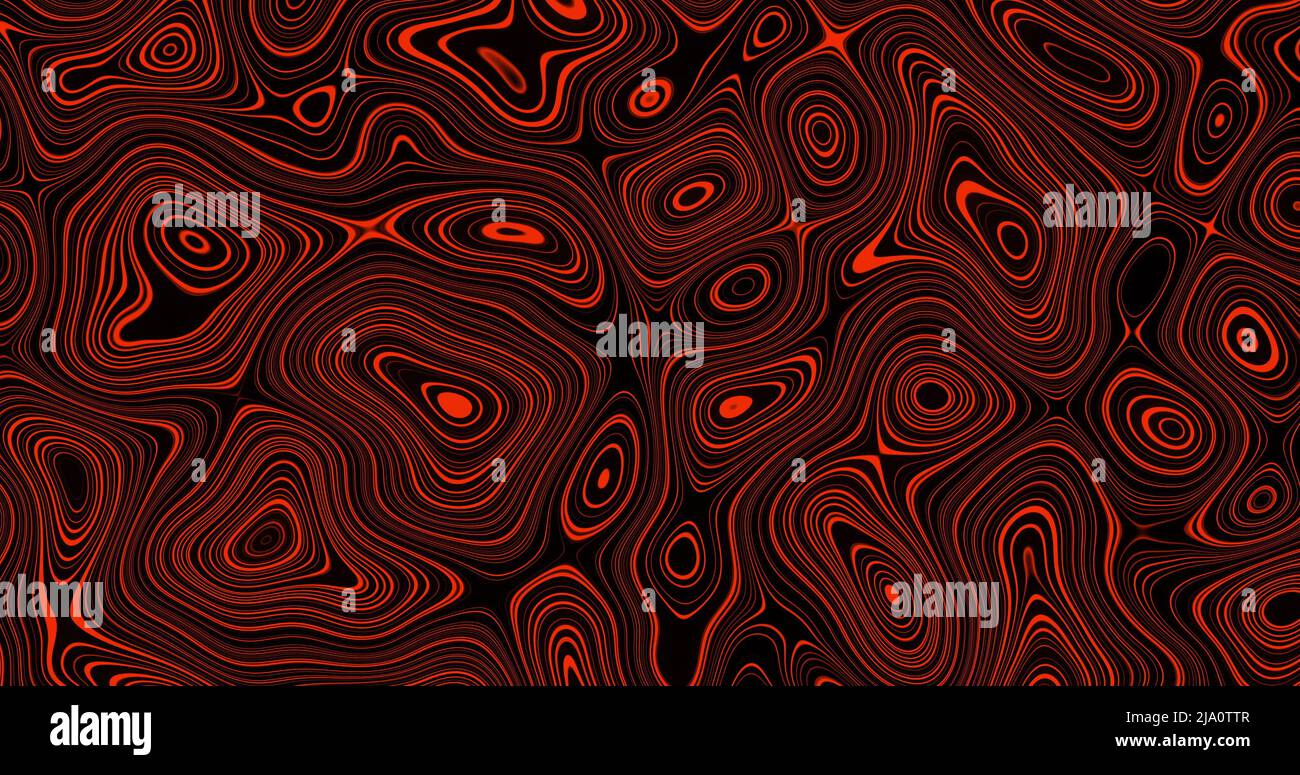 Image of multiple red glowing liquid shapes waving swirling and flowing ...