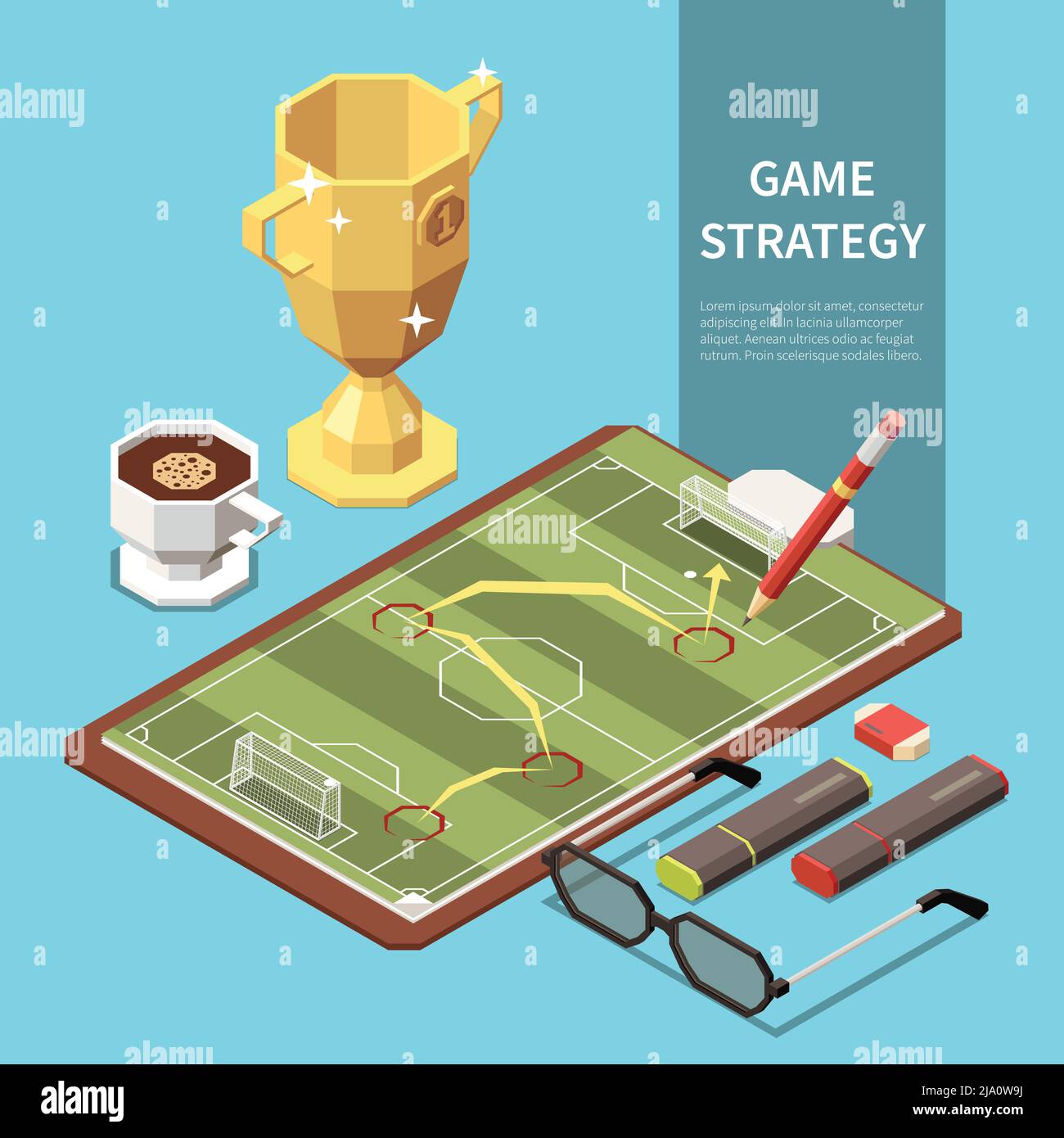 Football soccer ball on tactical Stock Vector Images - Alamy