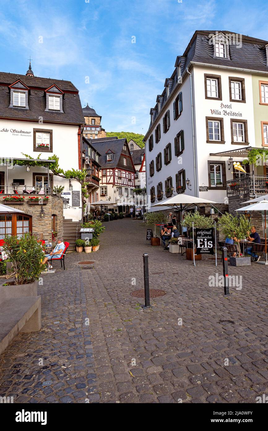 Beilstein, Rhineland-Palatinate, Germany - 21 May 2022: Narrow streets ...