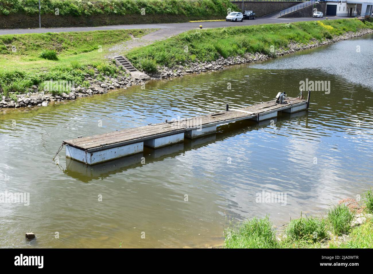old float in the harbor Stock Photo - Alamy