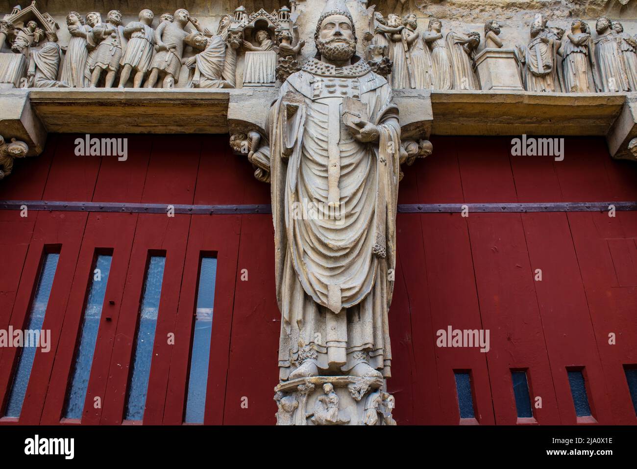 Reims, France - May 25, 2022 Notre Dame Cathedral of Reims, monument in ...