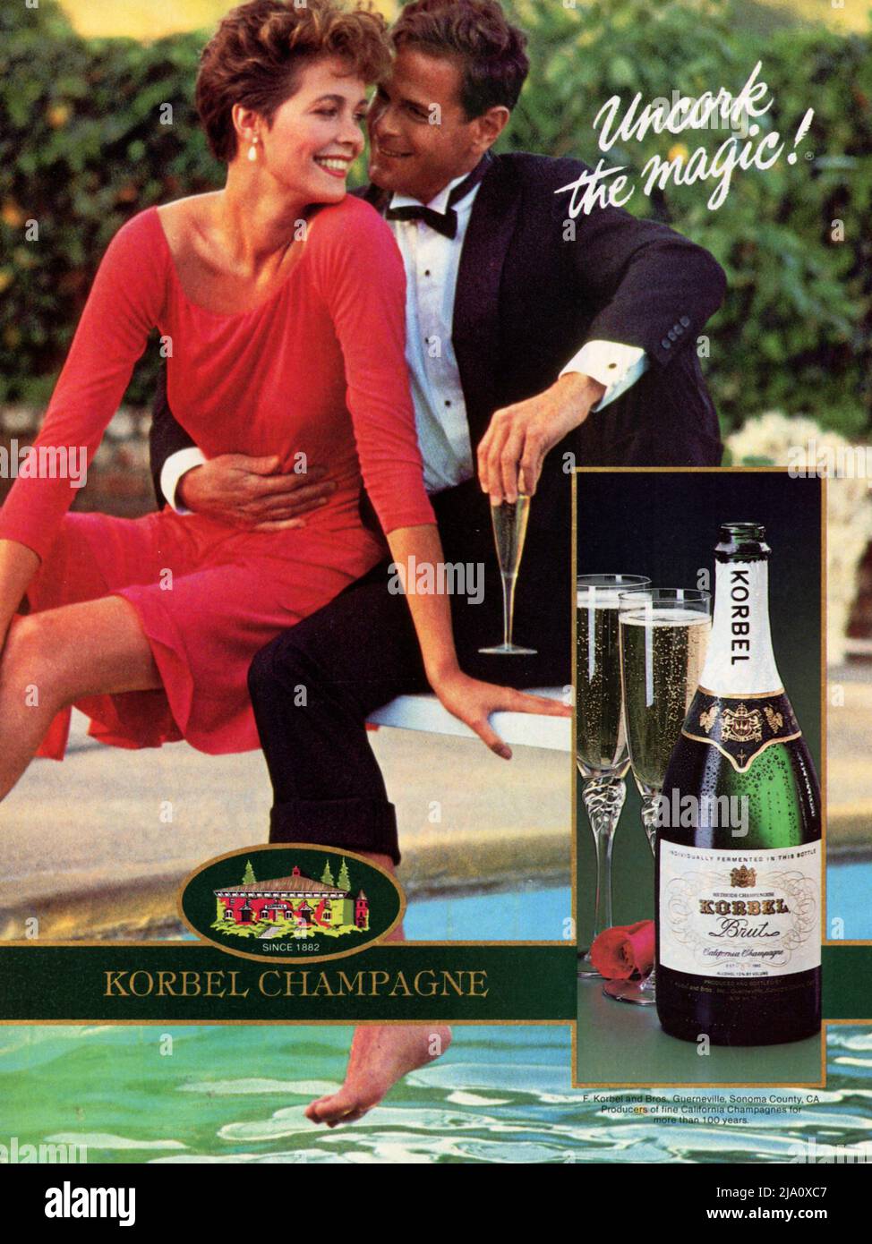 Champagne advert 1980s hi-res stock photography and images - Alamy