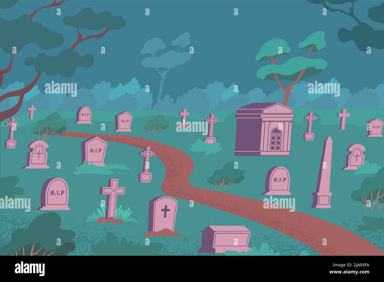 Forest gate cemetery Stock Vector Images - Alamy