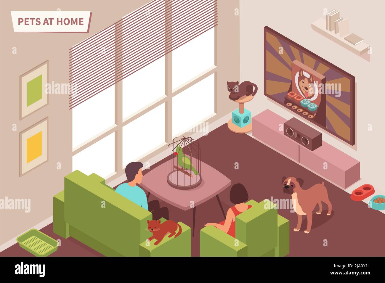 Indoor pet show Stock Vector Images - Alamy