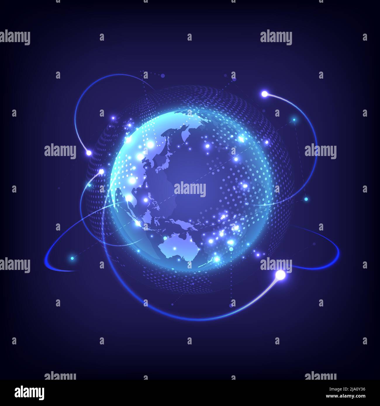 Network Connecting Picture Of Universe Of Galaxies