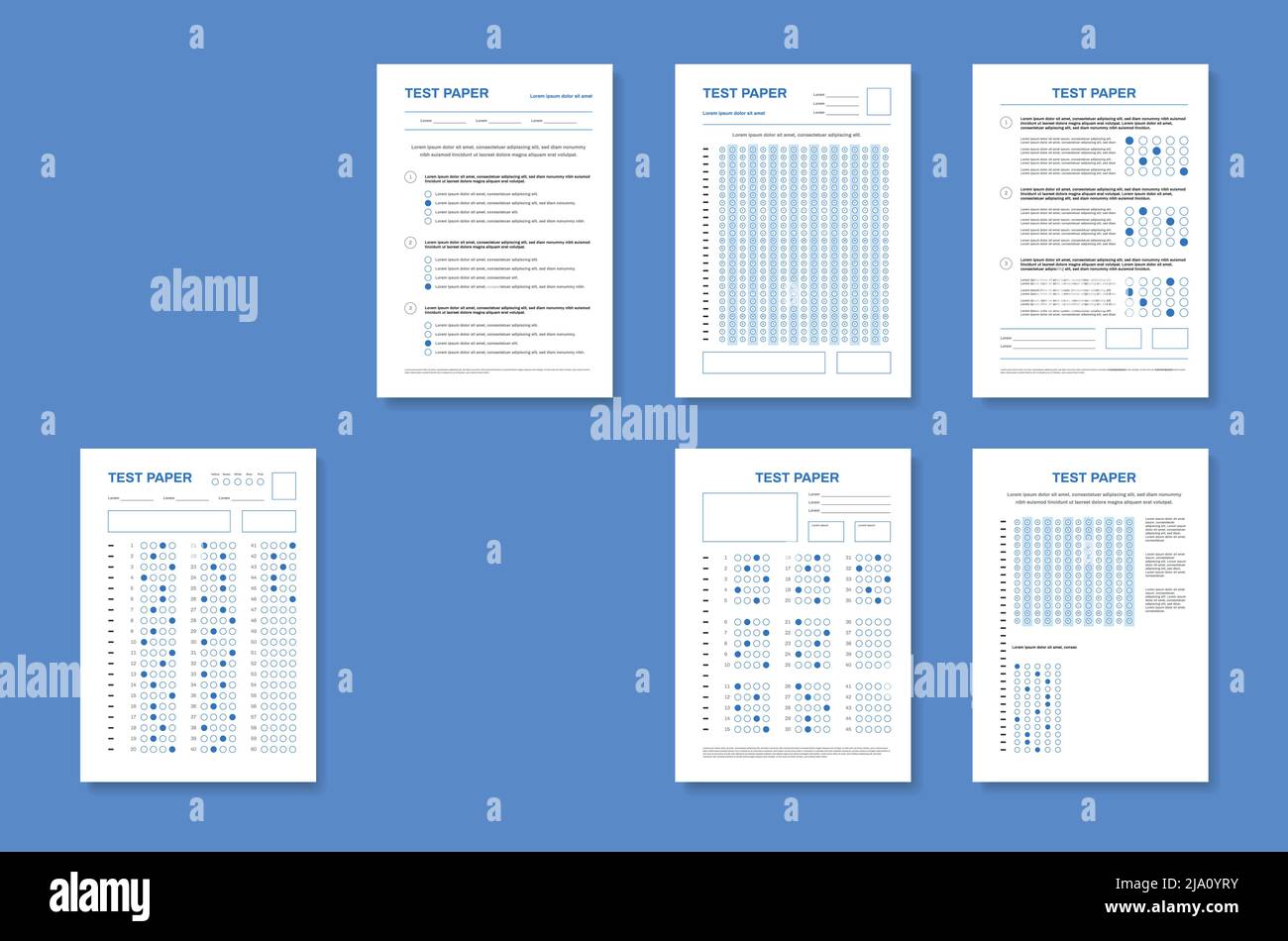 Exam sheets Stock Vector Images - Alamy