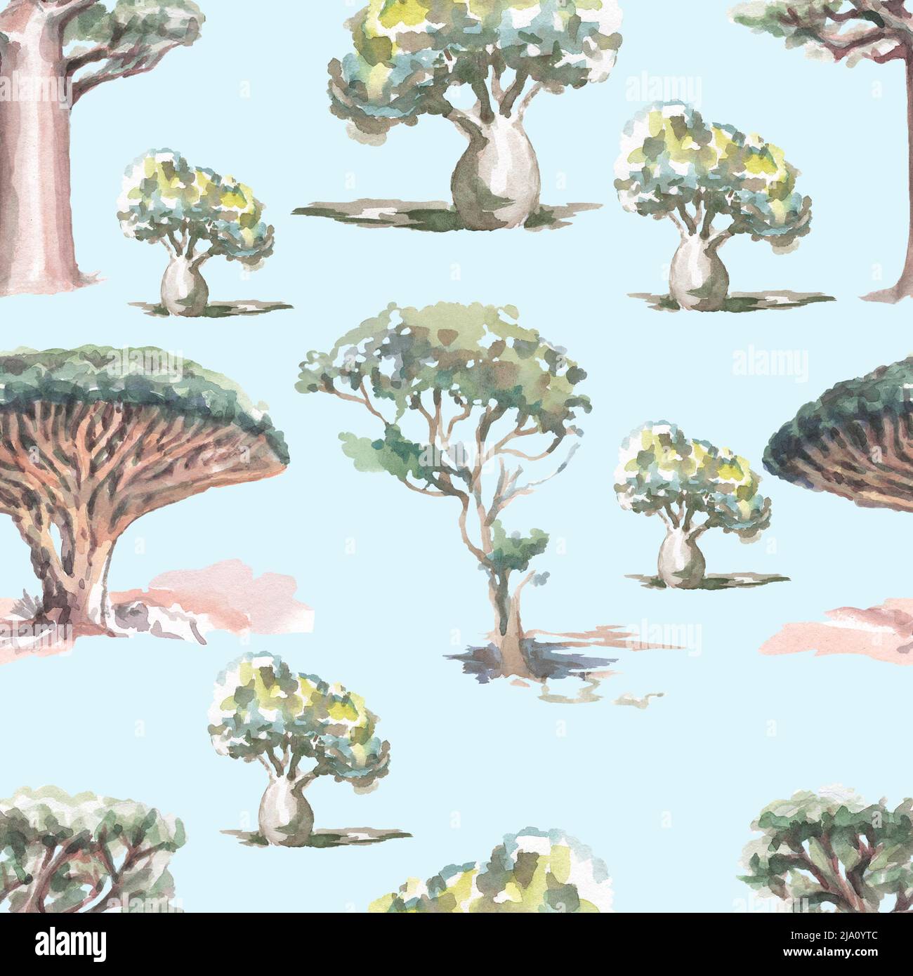 Landscape element set hand hi-res stock photography and images - Alamy