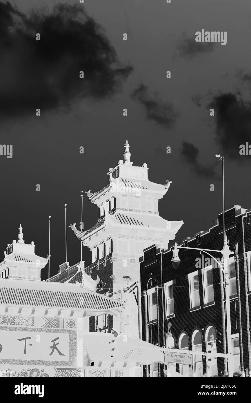 Rooftop and clouds in monochrome hi-res stock photography and images ...