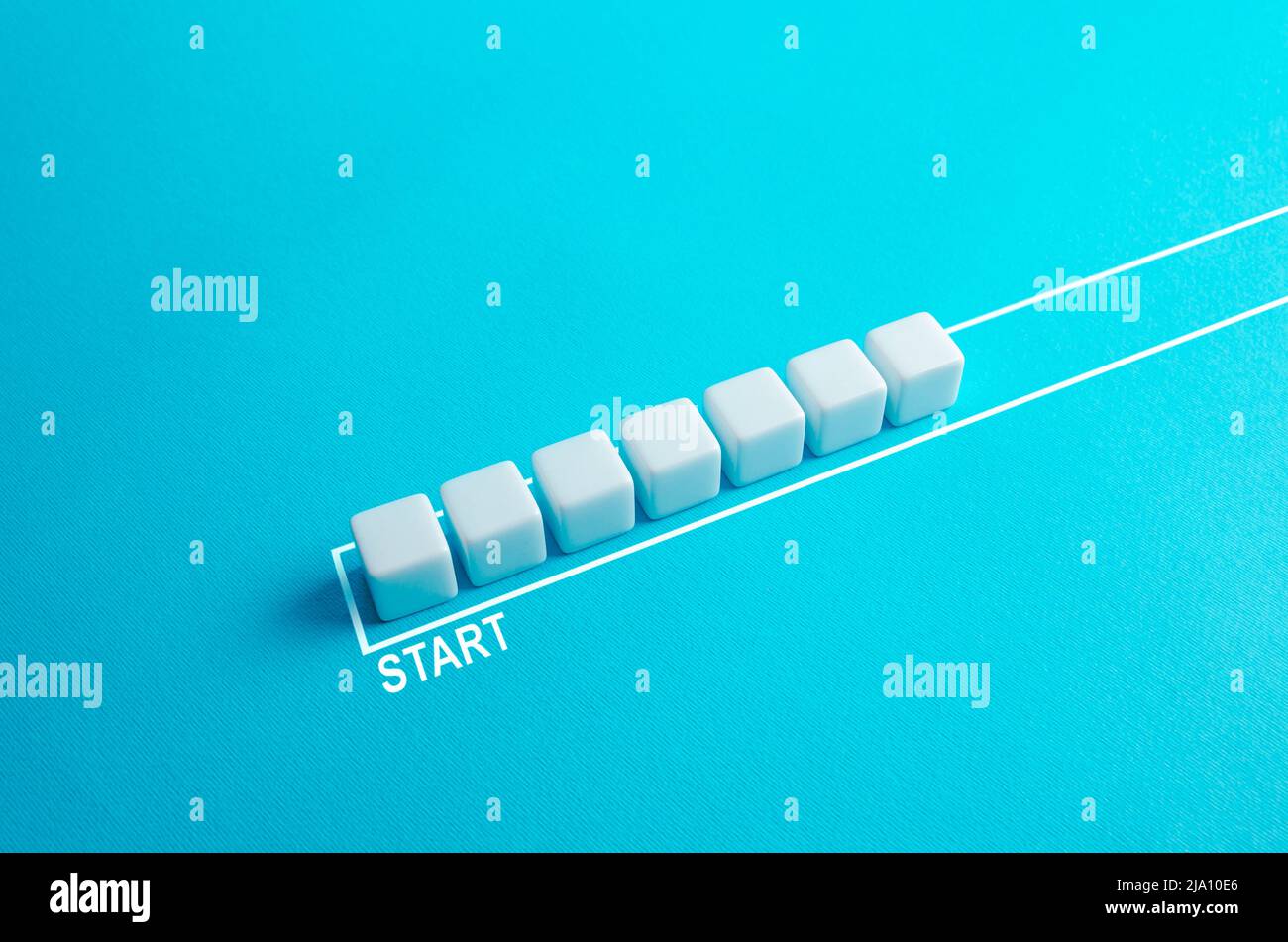 The progress bar fills up. Starting a new business. Project launch ...