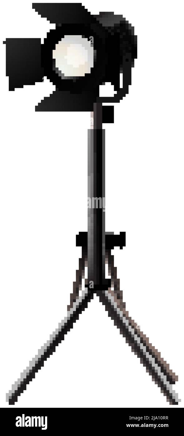 Cinema film production realistic transparent composition with isolated ...