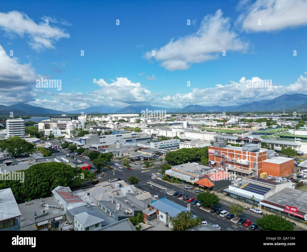 Aerial view of Cairns city Stock Photo - Alamy