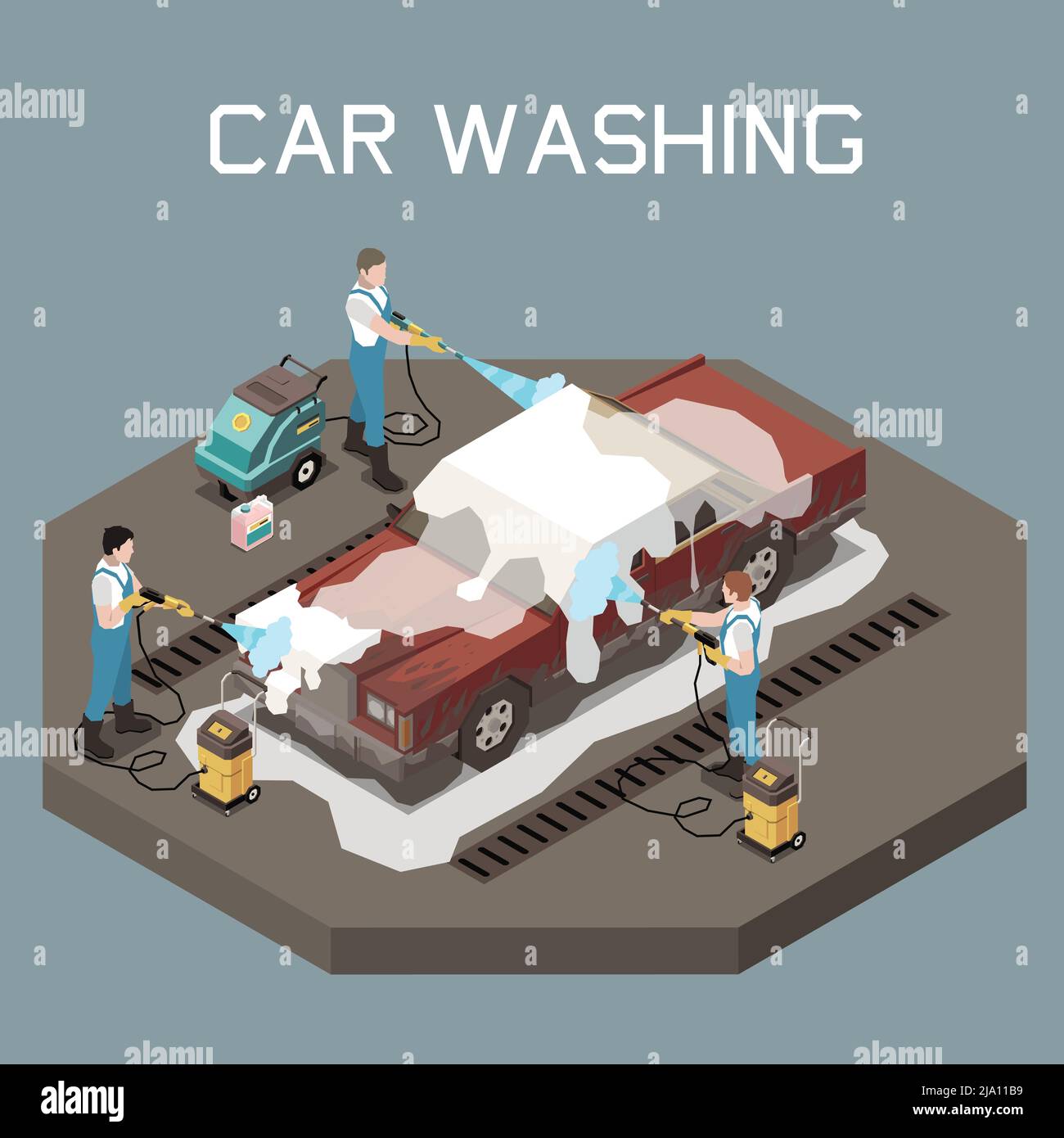 Commercial pressure washing Stock Vector Images - Alamy