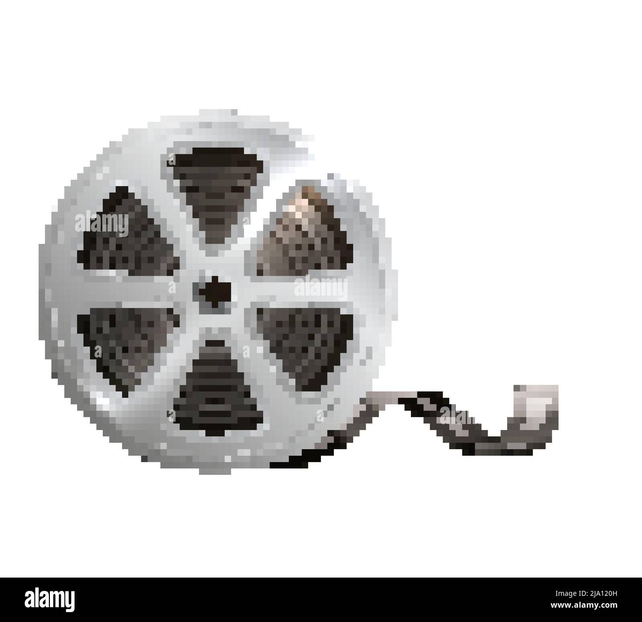 Cinema film production realistic transparent composition with isolated ...