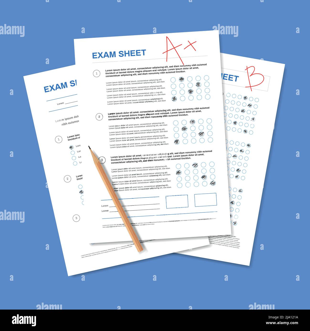 Task page with marks hi-res stock photography and images - Alamy