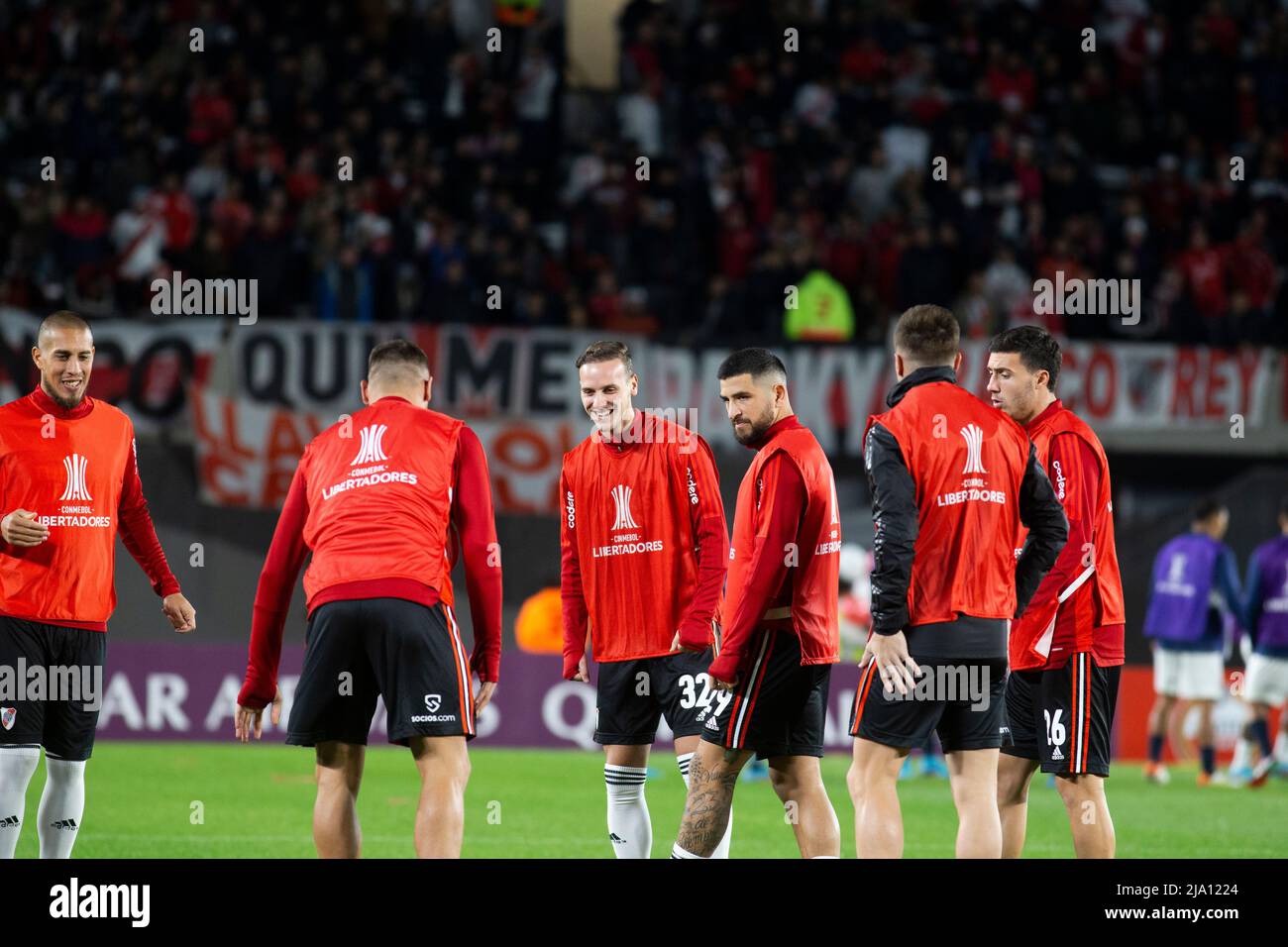 Fotball players from River Plate Team Argentina plays against Alianza ...
