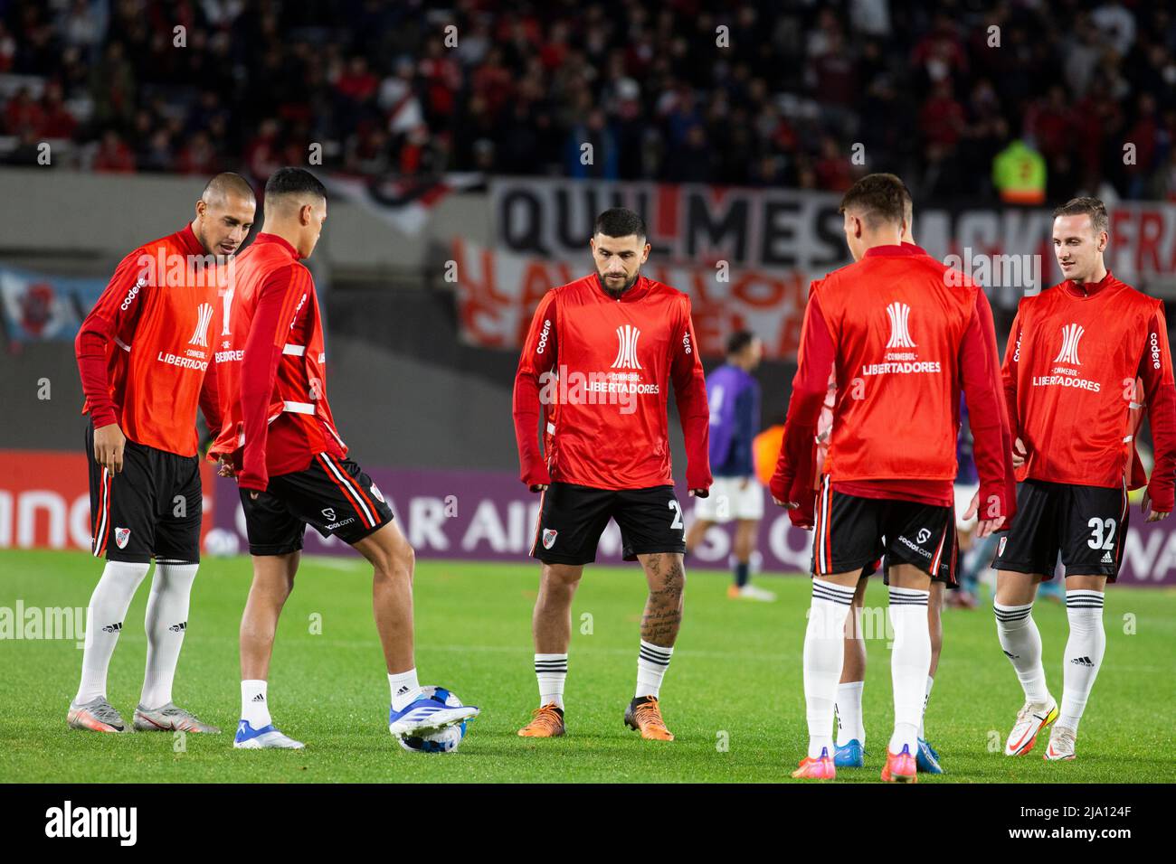 Fotball players from River Plate Team Argentina plays against Alianza ...