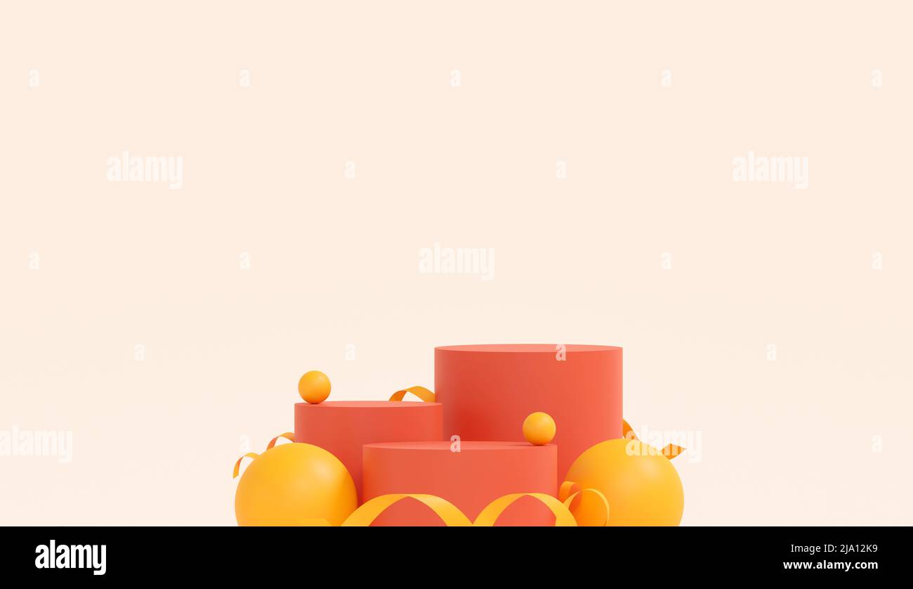 red podium minimal on stage with sweet red platform. stage to show ...