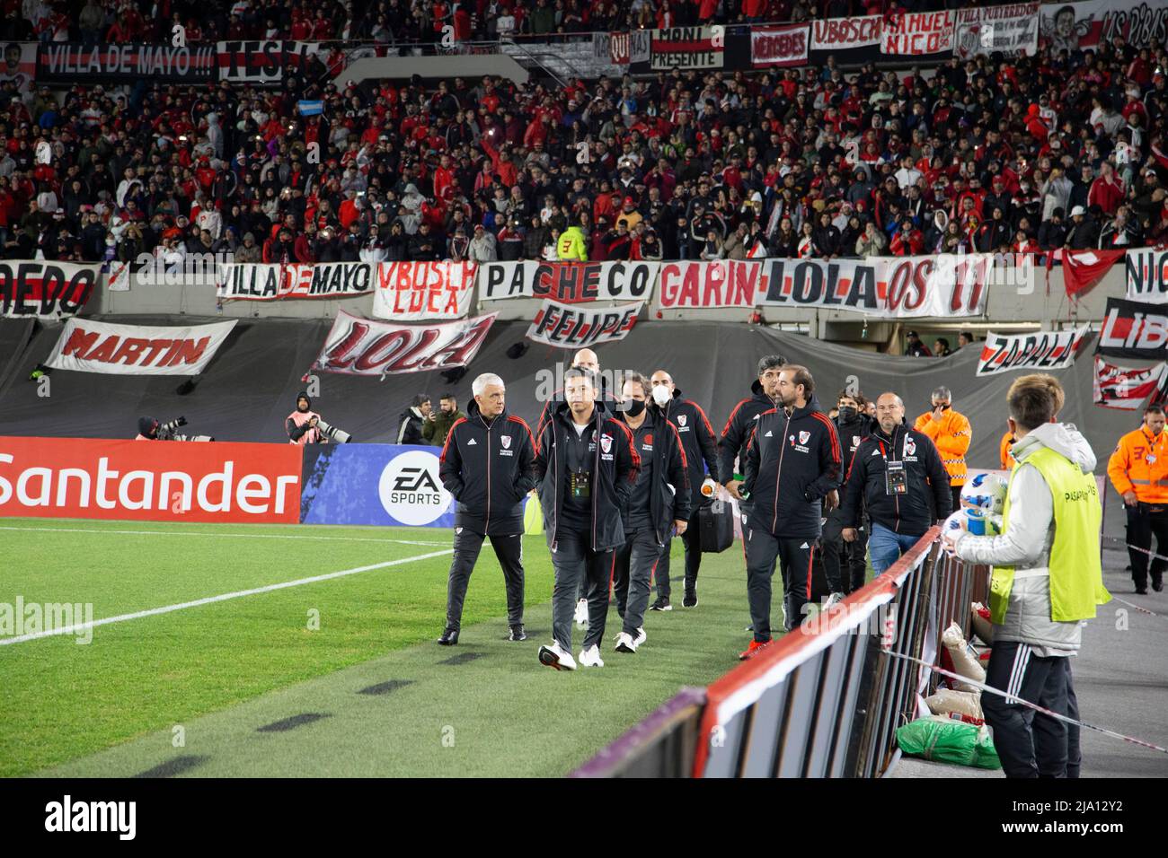 Fotball players from River Plate Team Argentina plays against Alianza ...
