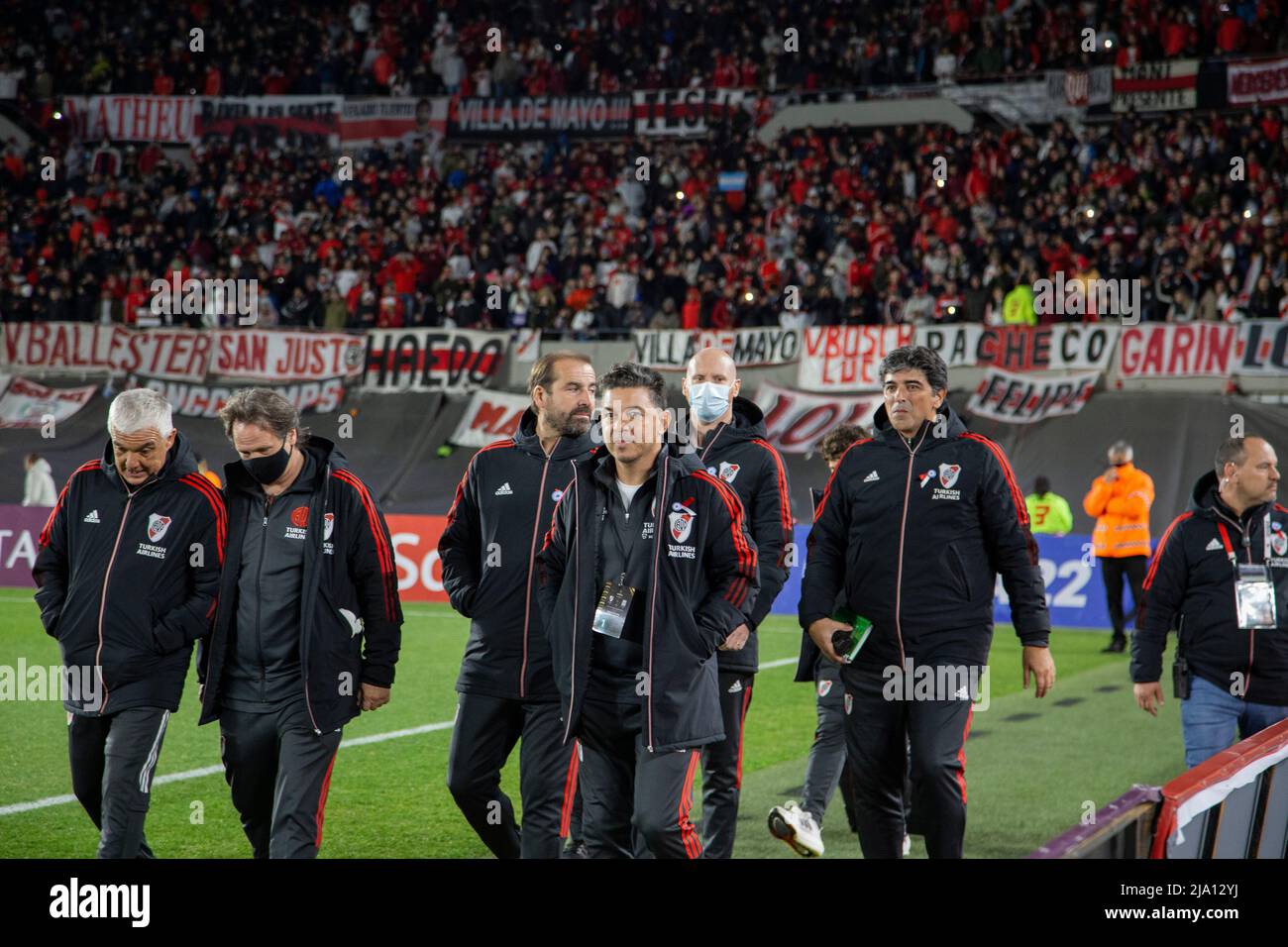 Fotball players from River Plate Team Argentina plays against Alianza ...