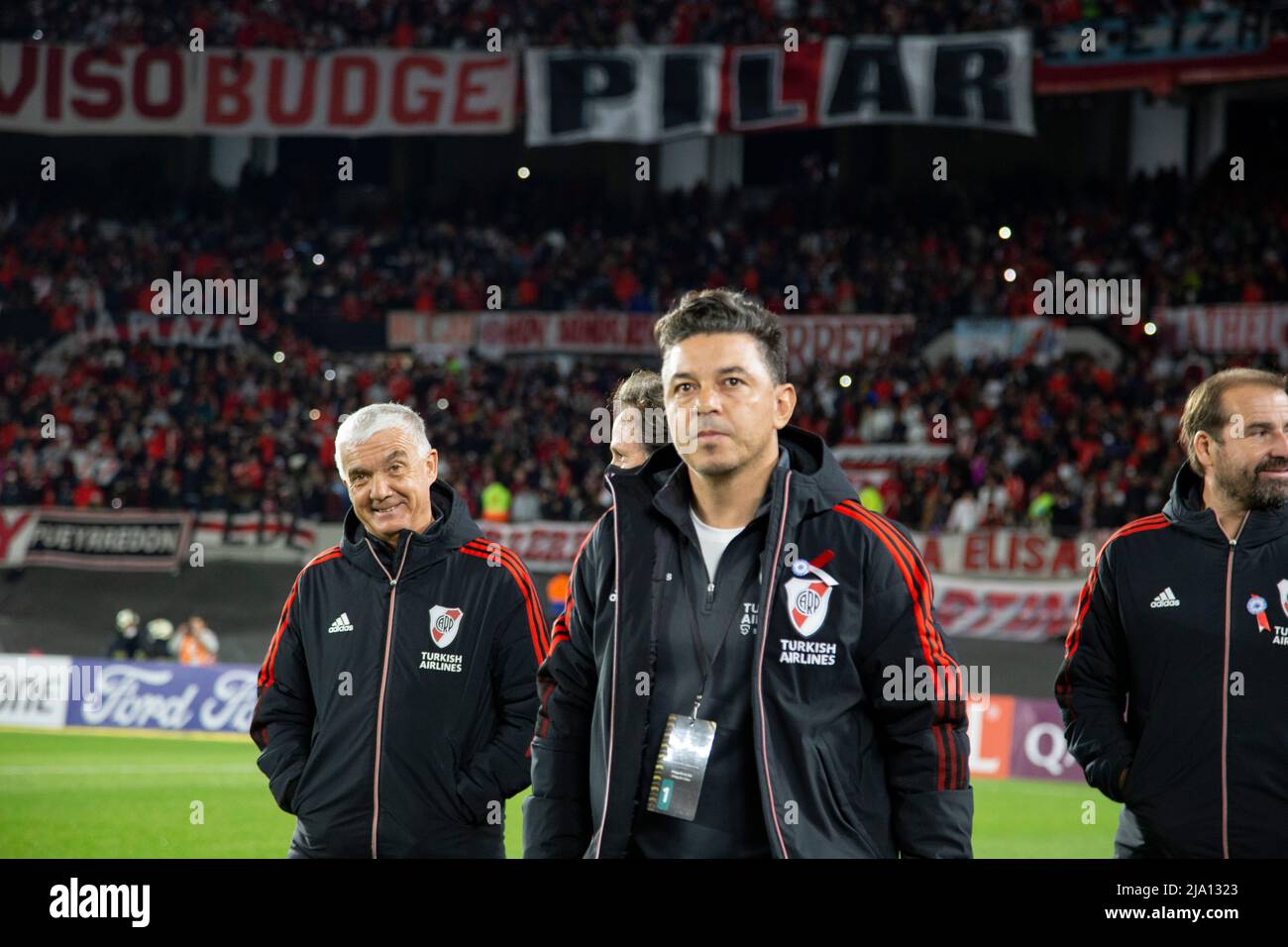 Fotball players from River Plate Team Argentina plays against Alianza ...