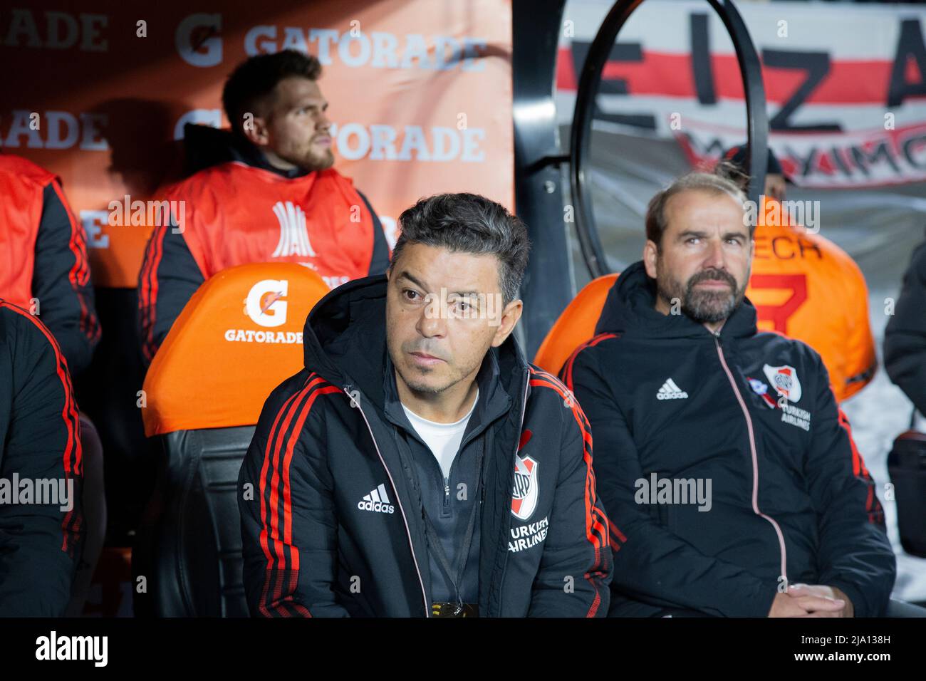Fotball players from River Plate Team Argentina plays against Alianza ...