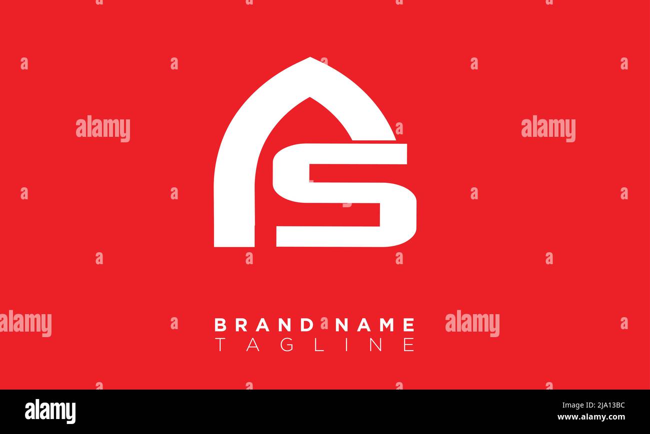 AS Alphabet letters Initials Monogram logo Stock Vector Image & Art - Alamy