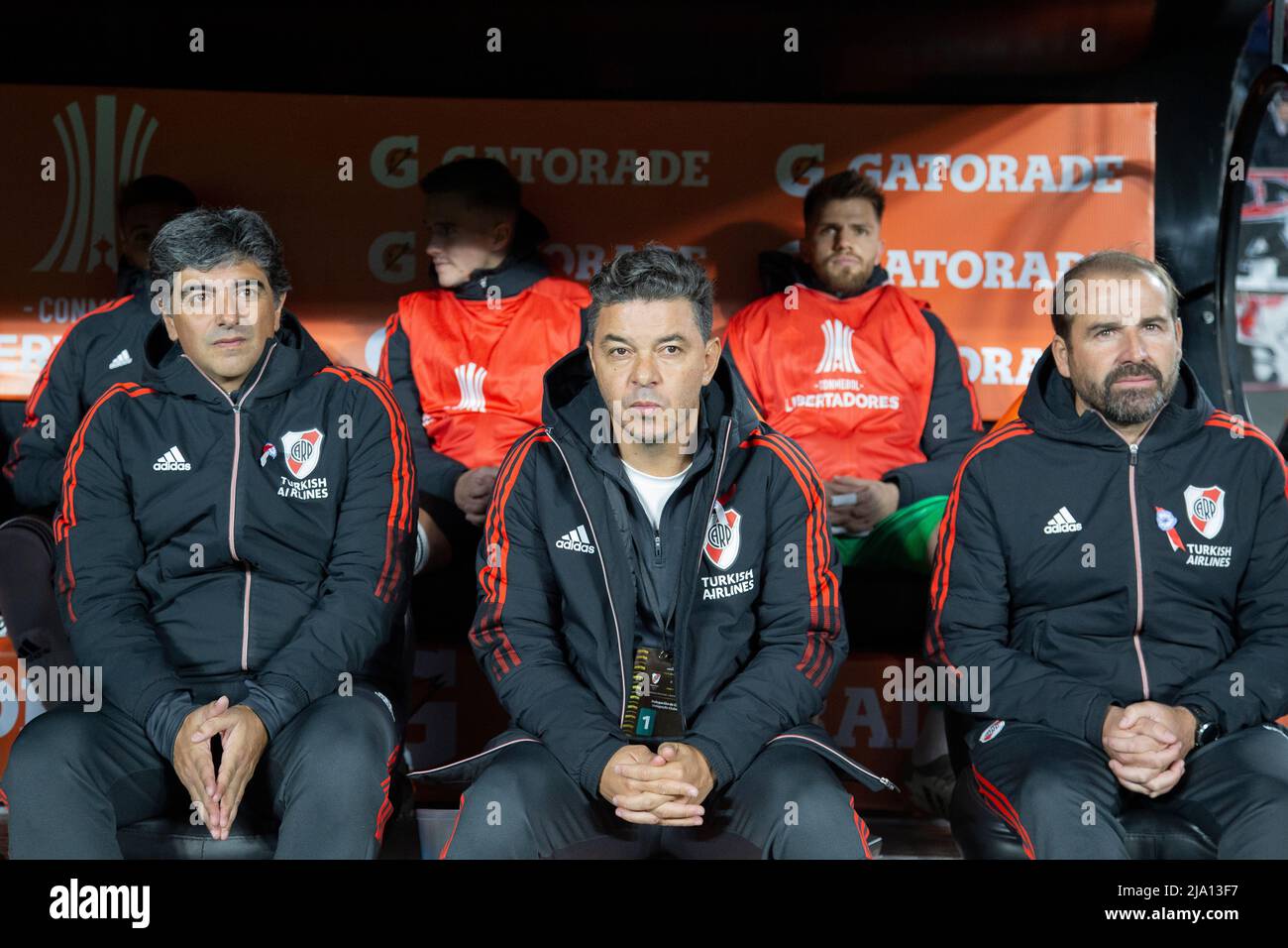 Fotball players from River Plate Team Argentina plays against Alianza ...