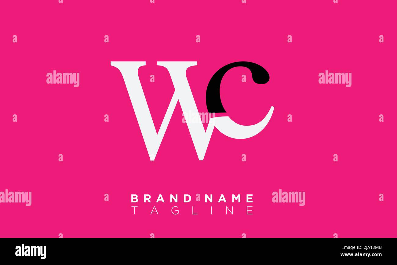Letter wc logo wc logo design hi-res stock photography and images - Alamy