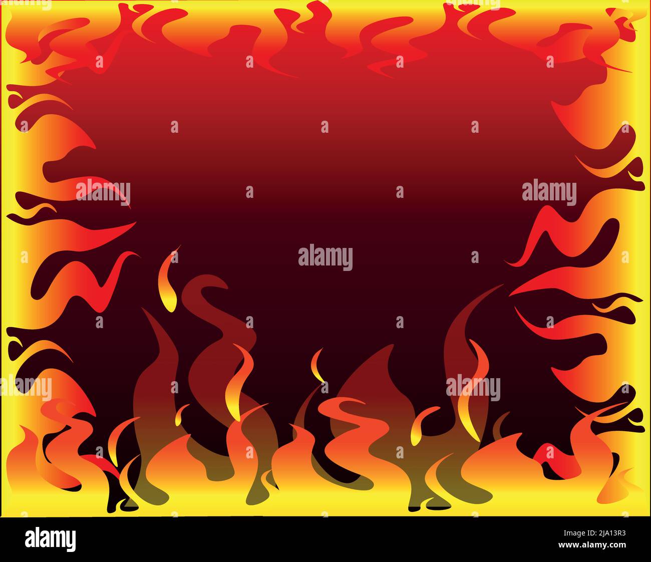 Flaming frame illustration. For any decoration, for any advertising ...
