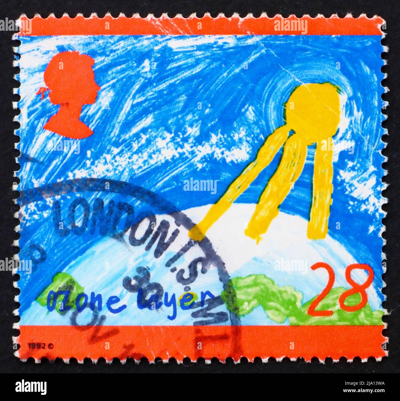 GREAT BRITAIN - CIRCA 1992: a stamp printed in the Great Britain shows ...