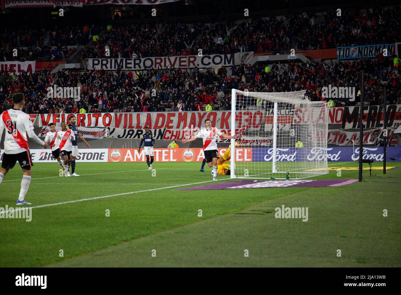Fotball players from River Plate Team Argentina plays against Alianza ...