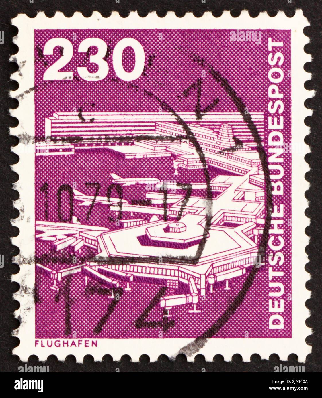 GERMANY - CIRCA 1979: a stamp printed in the Germany shows Frankfurt ...