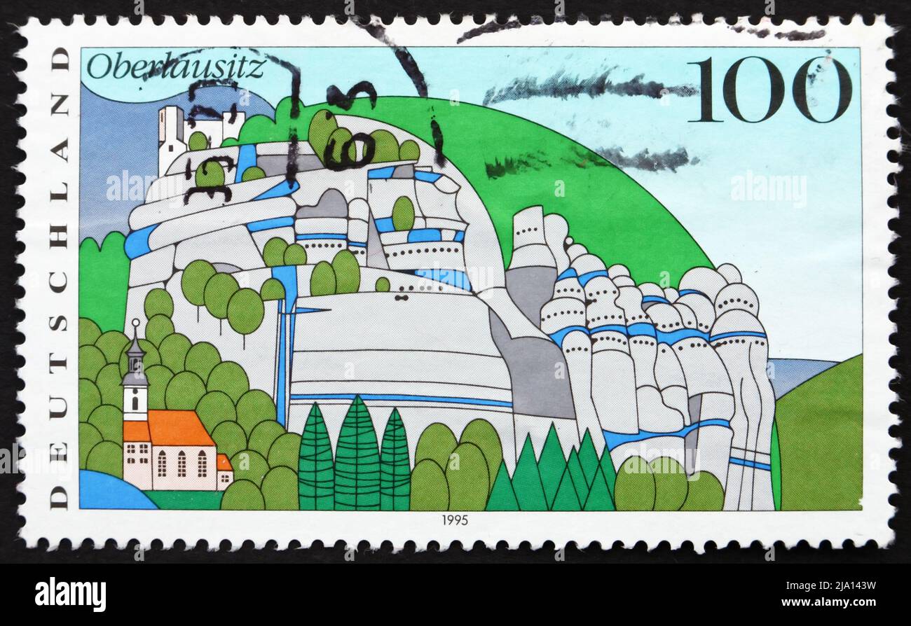 GERMANY - CIRCA 1995: a stamp printed in the Germany shows Upper ...