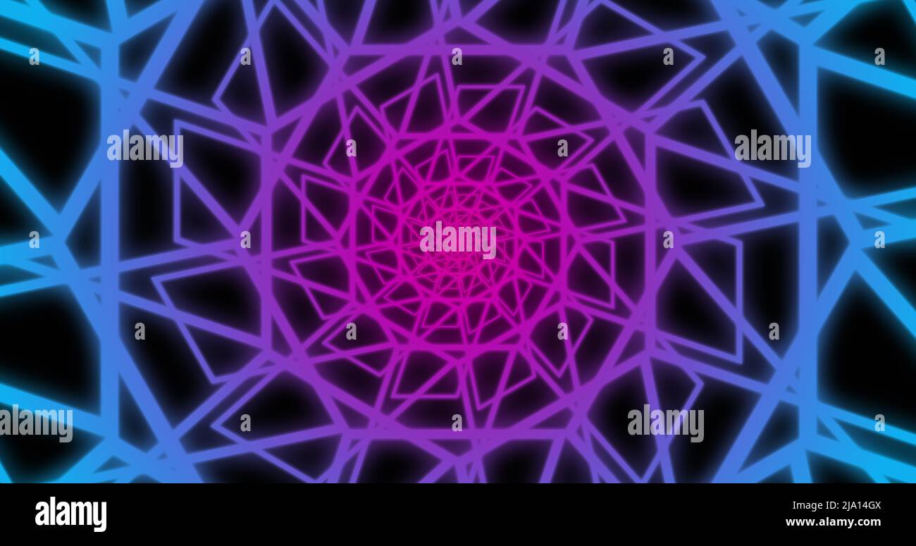 Image of purple and pink neon pattern moving in hypnotic motion on ...