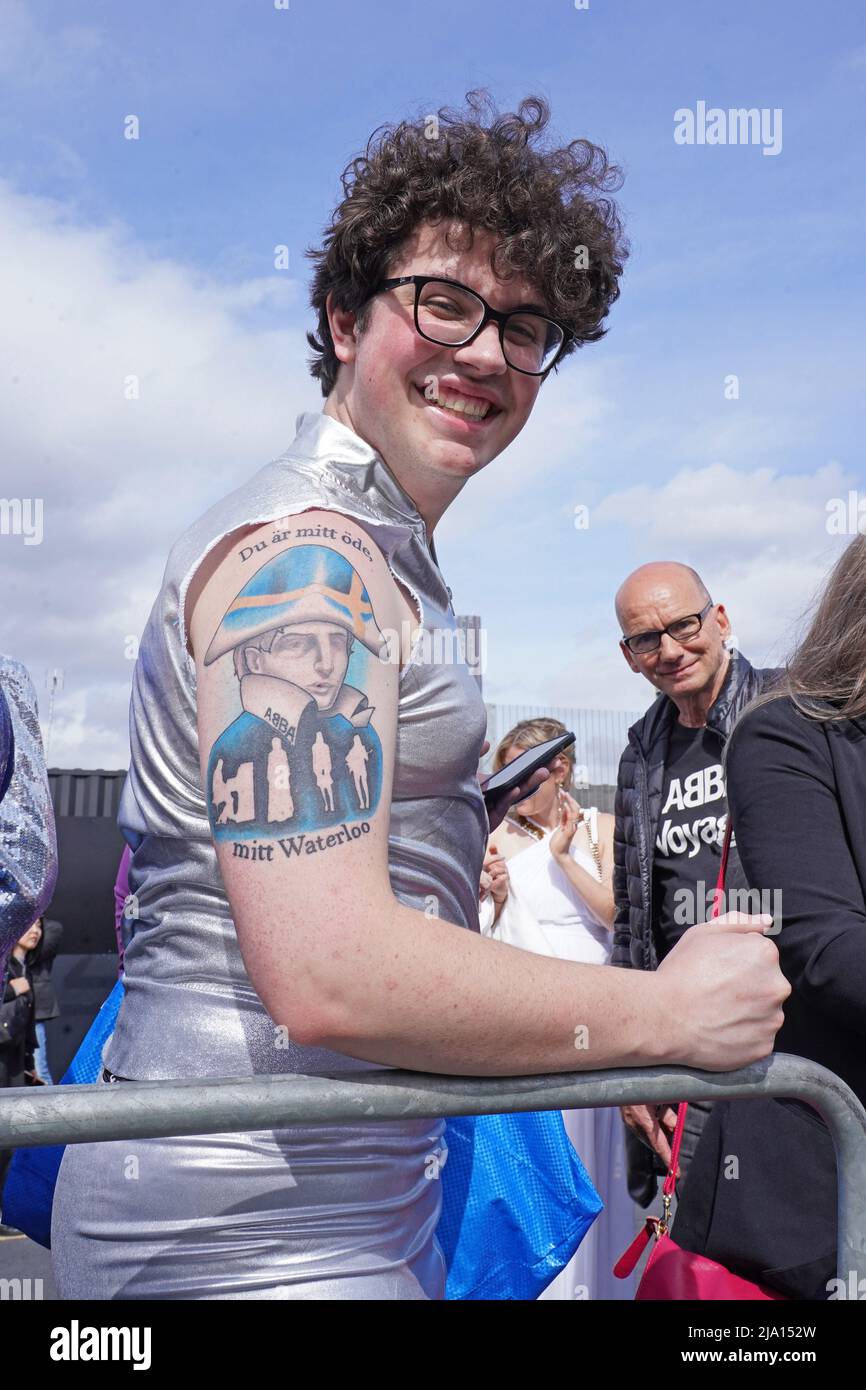 Fans at the ABBA Arena, Queen Elizabeth Olympic Park, east London ...