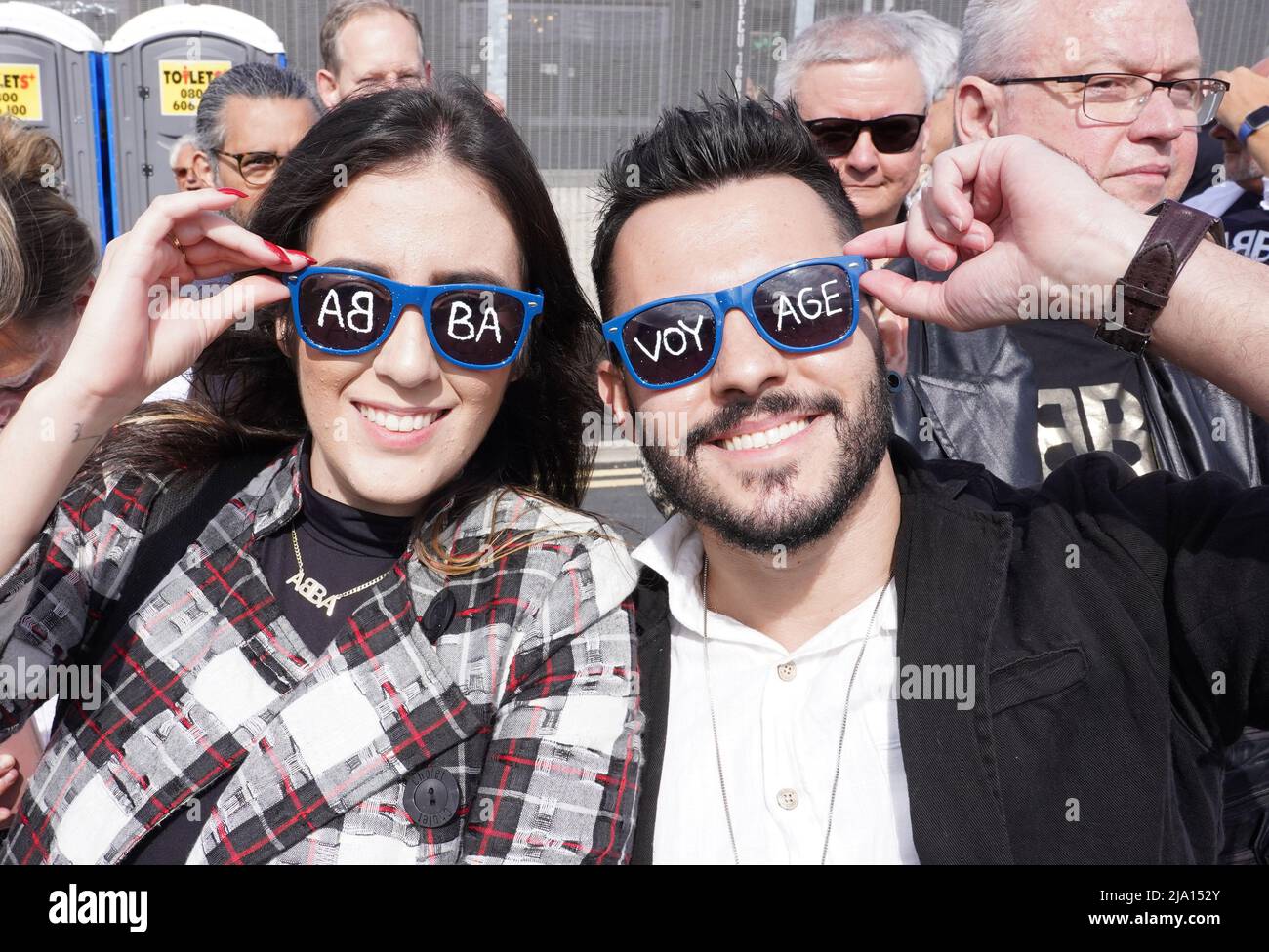 Fans at the ABBA Arena, Queen Elizabeth Olympic Park, east London ...