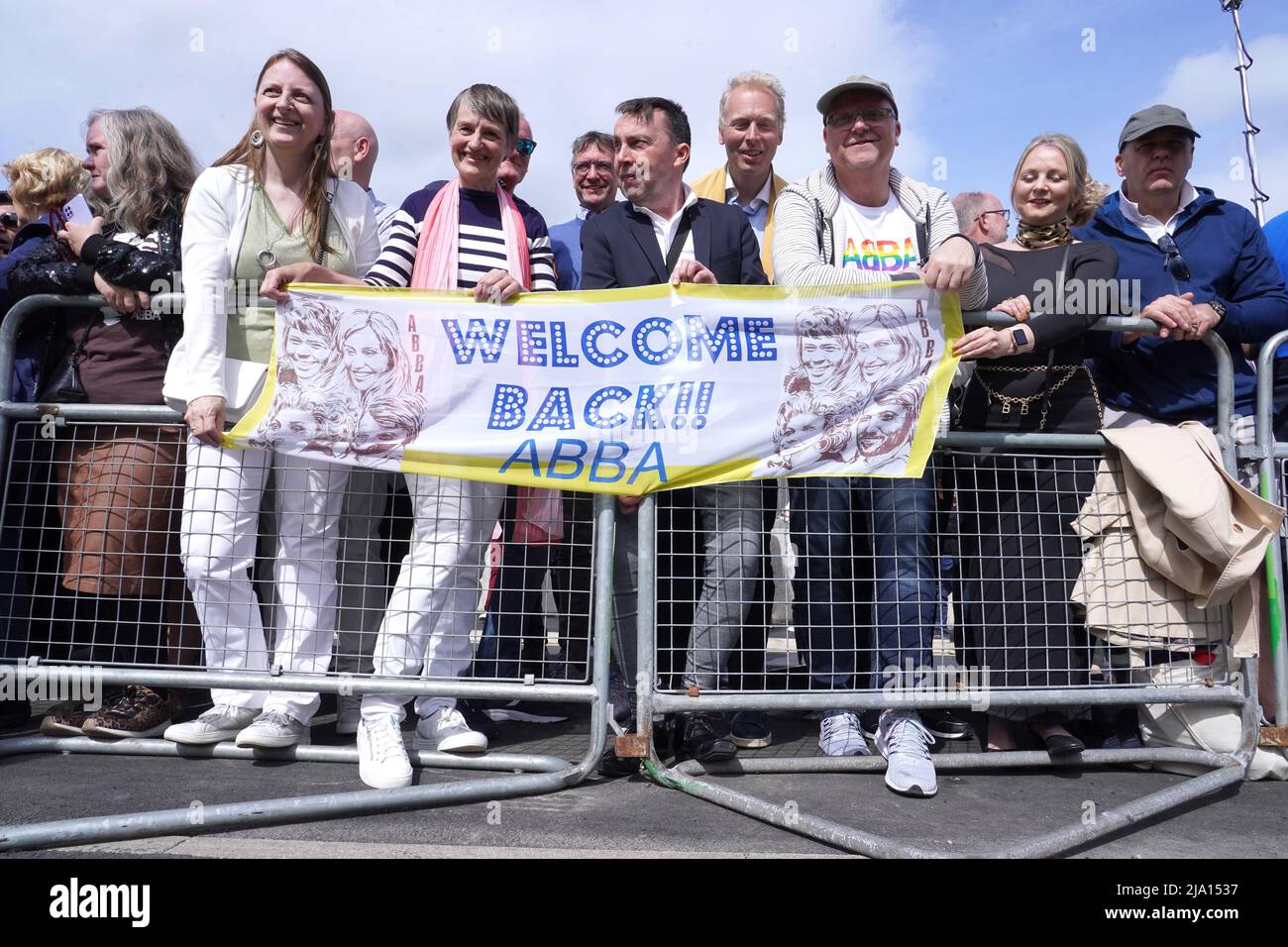 Fans at the ABBA Arena, Queen Elizabeth Olympic Park, east London ...