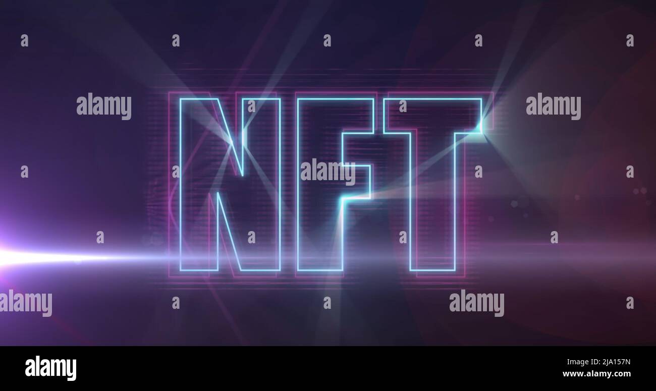Image of nft over light and purple background Stock Photo - Alamy