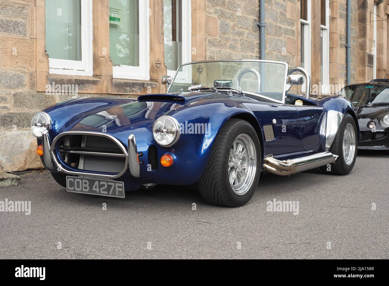 Metallic blue AC Shelby Cobra replica by AK Sportscars UK. Built in ...