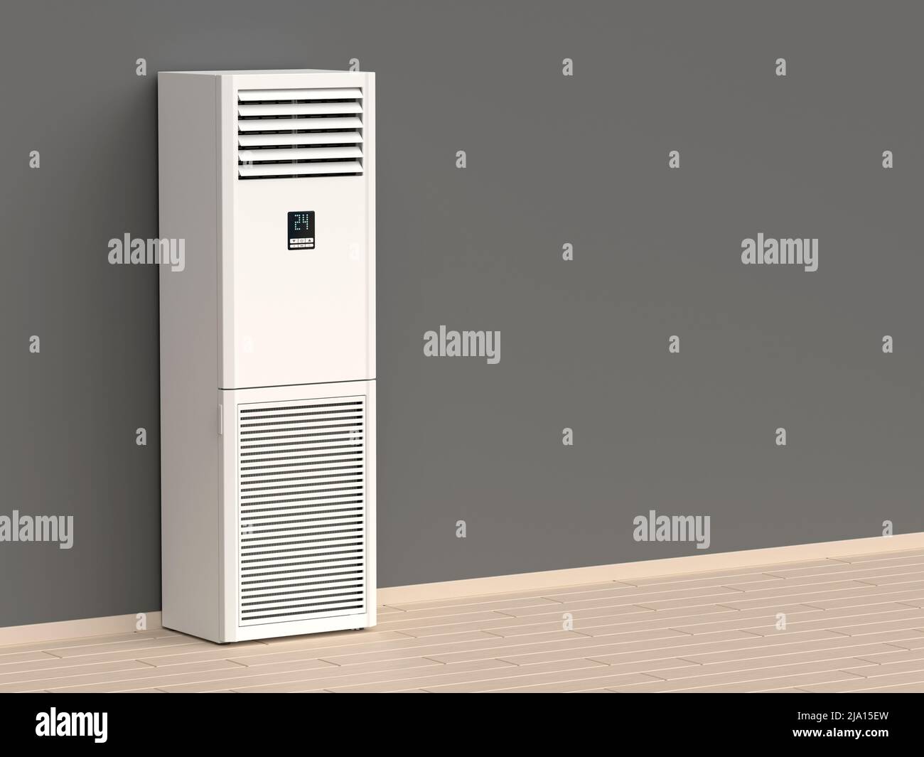 Big floor standing air conditioner in the room Stock Photo - Alamy