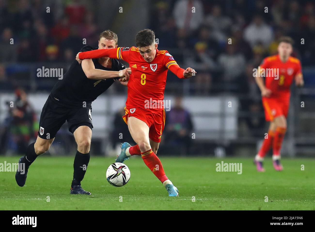 Harry Wilson of Wales (8) in action. FIFA World Cup 2022 play off semi ...