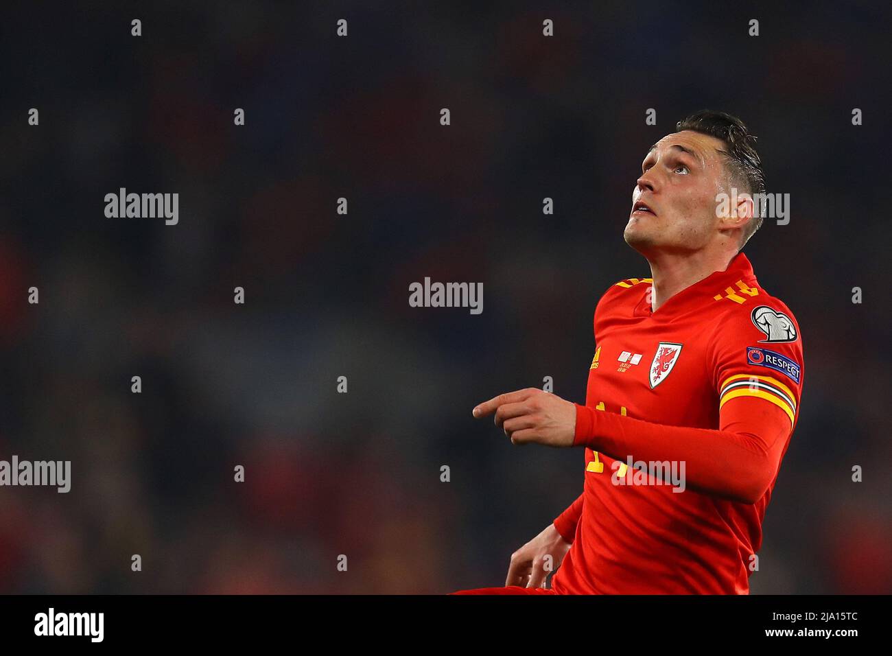 Connor Roberts of Wales in action. FIFA World Cup 2022 play off semi ...