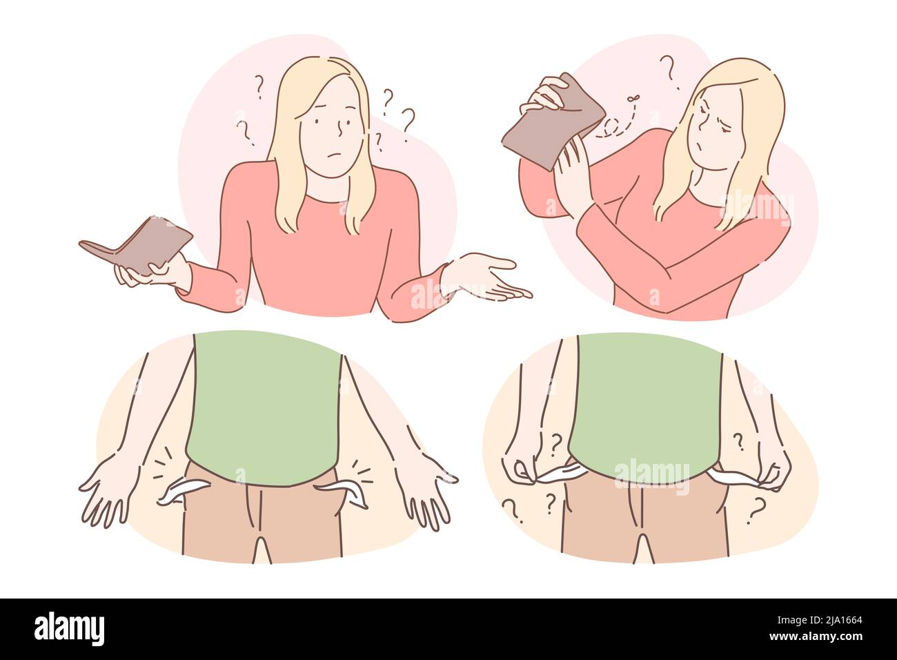 Empty pockets poor Stock Vector Images - Alamy
