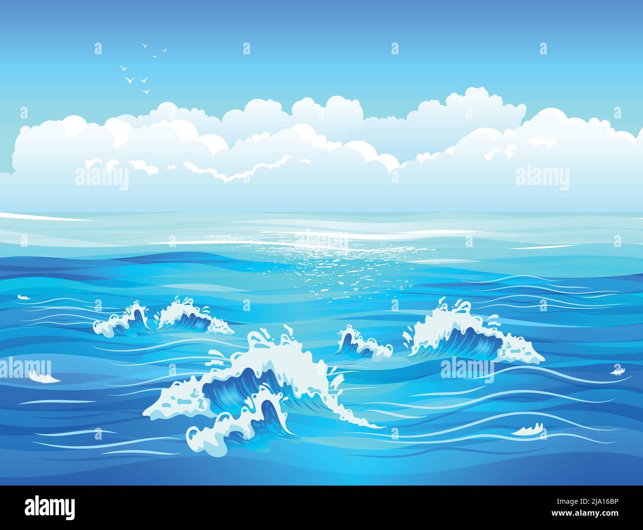 Calm sea ocean river ripple Stock Vector Images - Alamy