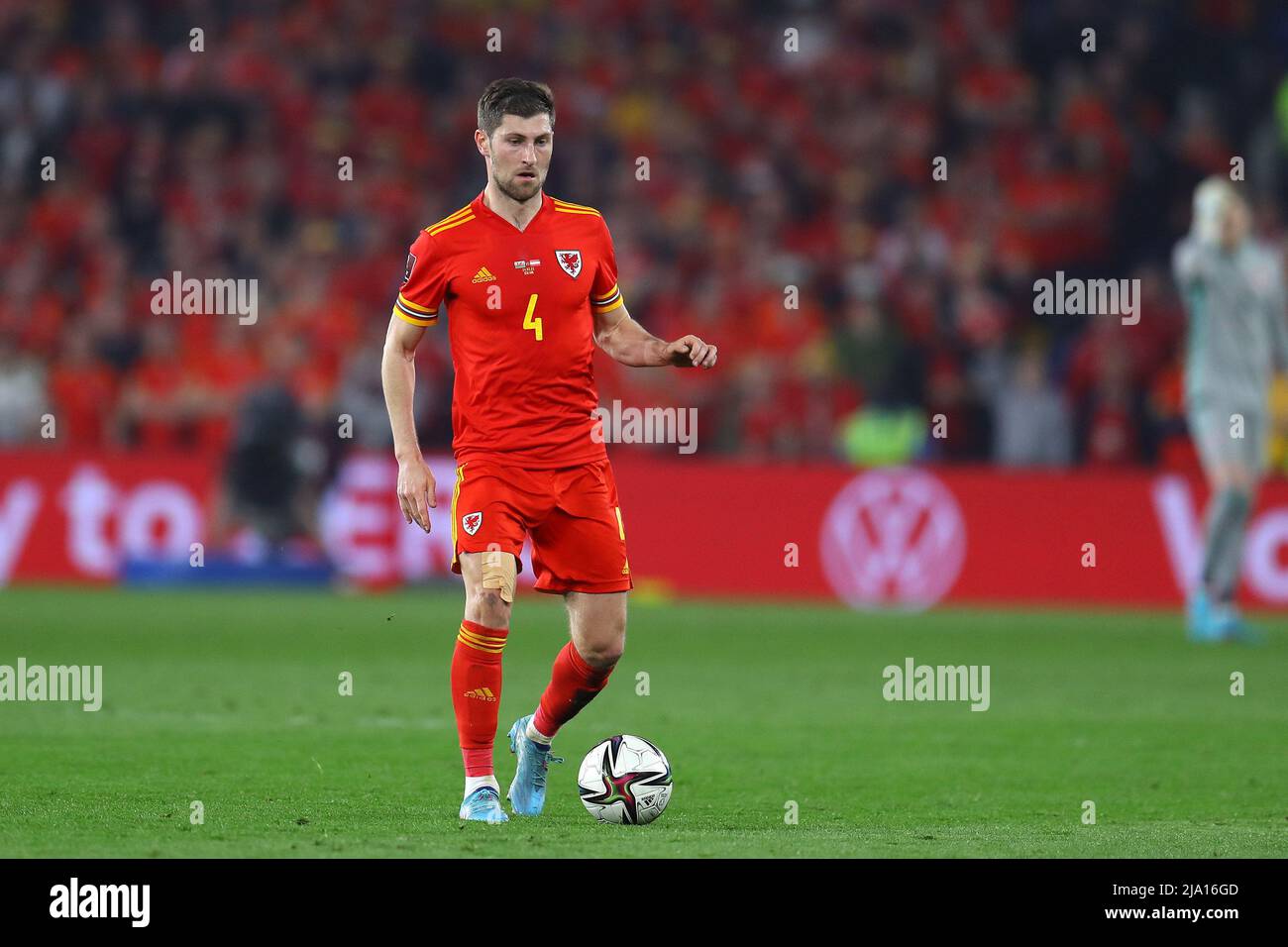 Ben Davies of Wales in action. FIFA World Cup 2022 play off semi final ...