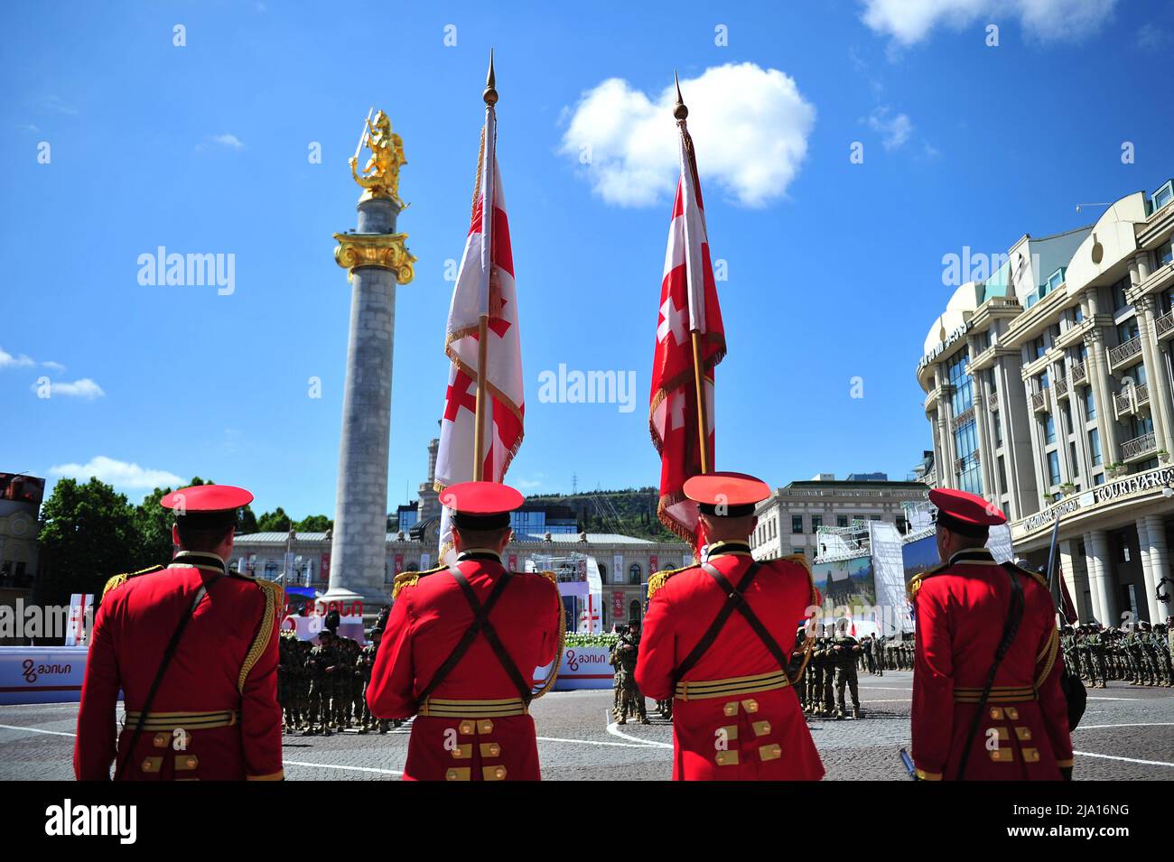 Tbilisi, Georgia. 26th May, 2022. A ceremony is held to celebrate ...