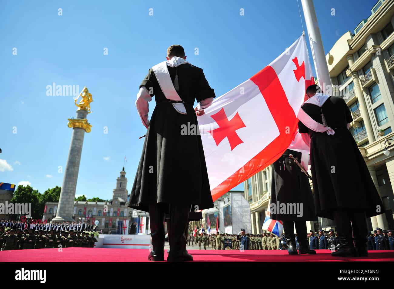 Tbilisi, Georgia. 26th May, 2022. A ceremony is held to celebrate ...