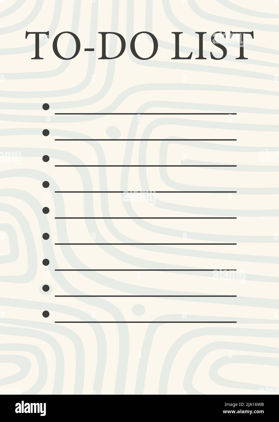 Template for To Do List with lettering and doodle background Stock ...