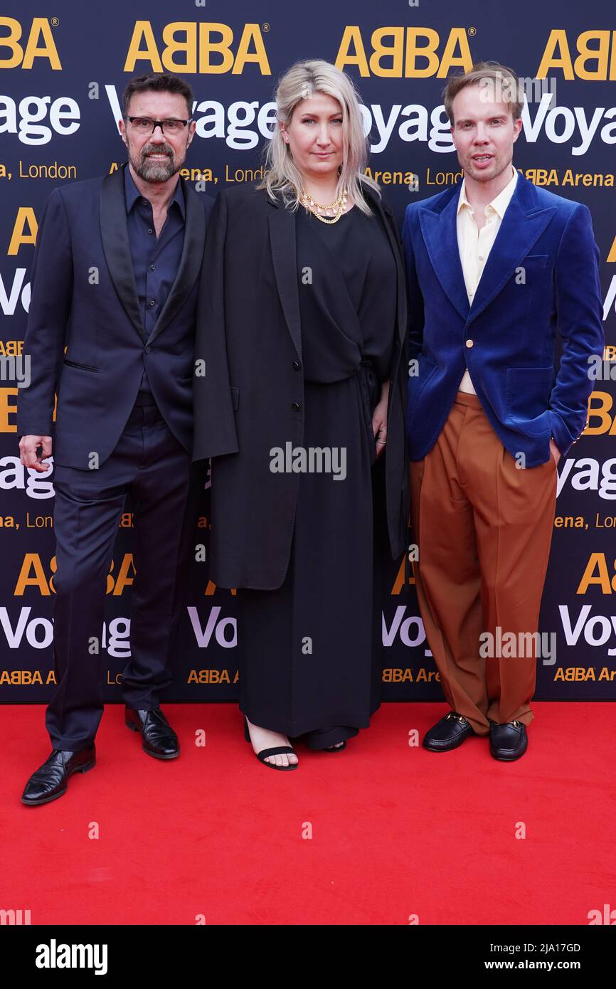 Baillie Walsh, Svana Gisla and Ludvig Andersson attending the Abba ...